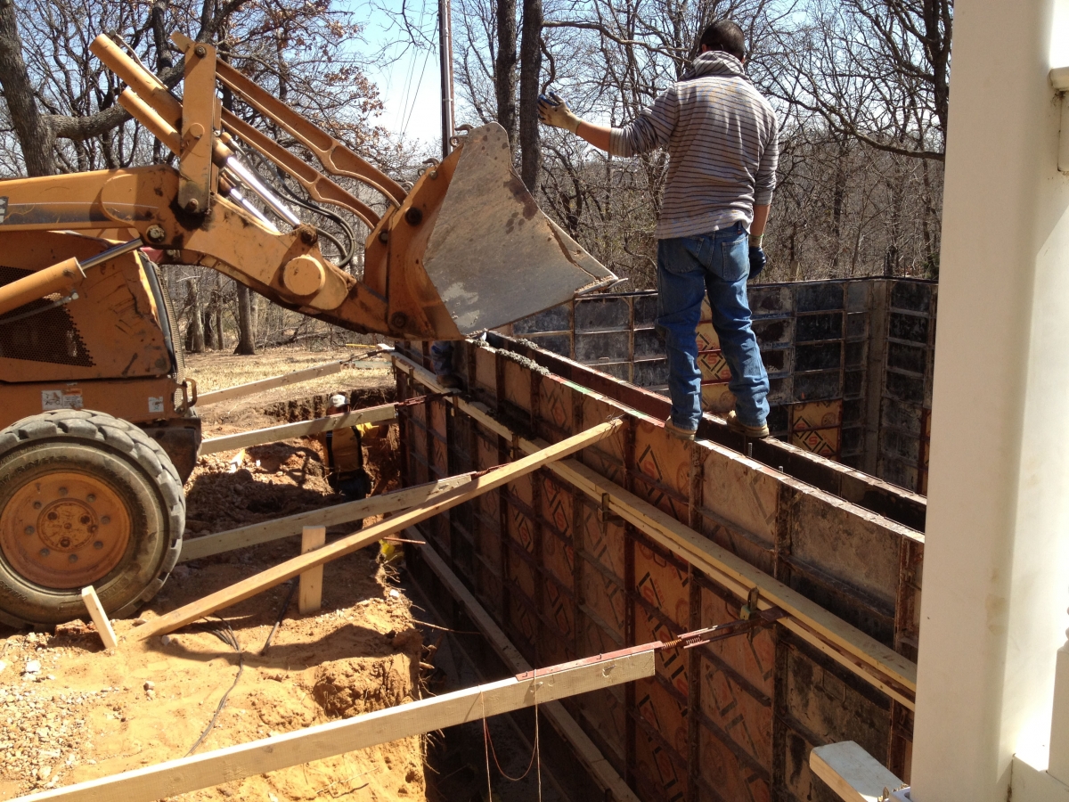 Concrete Vault & Stamped Concrete Patio | LandS Construction